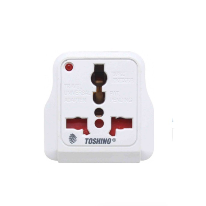 ปลั๊กไฟ Toshino ปลั๊กแปลงขาแบน มี Surge รุ่น DD-P2S สำหรับใช้ในประเทศ อเมริกา, ญี่ปุ่น ,จีน ...