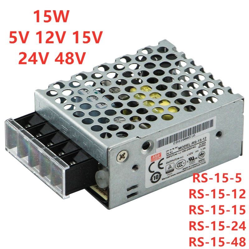 MEAN WELL 15W 5V 12V 15V 24V 48V Single Output Switching Power Supply ...