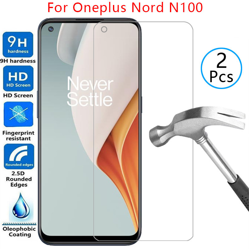 ป้องกันหน้าจอกระจกนิรภัยสําหรับ oneplus north n100 over on one plus ...