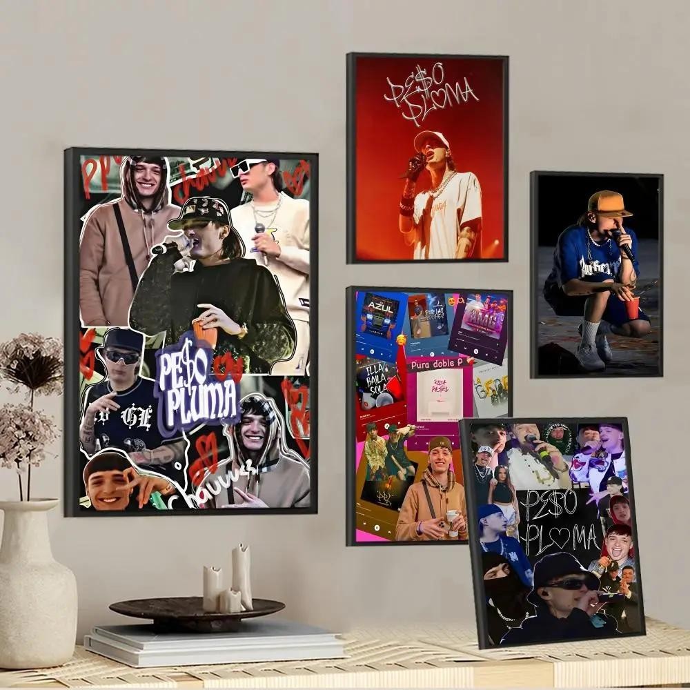 Vintage Mexico Peso Pluma Rapper โปสเตอร์ SelfAdhesive แฟนซีสติ๊กเกอร์ ...
