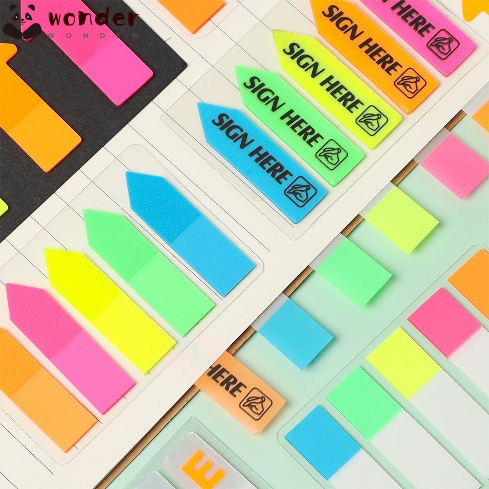Wonder 100 แผ่น Sticky Notes Bookmark ความแปลกใหม่ Tab Strip Label Key ...