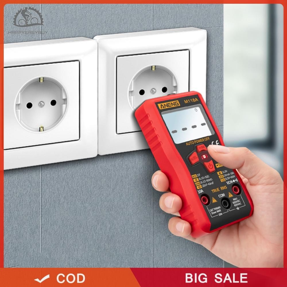 แฮปปี้ M118a มัลติมิเตอร์แบบดิจิตอล True RMS AC/DC มิเตอร์วัดกระแสไฟฟ้า ...