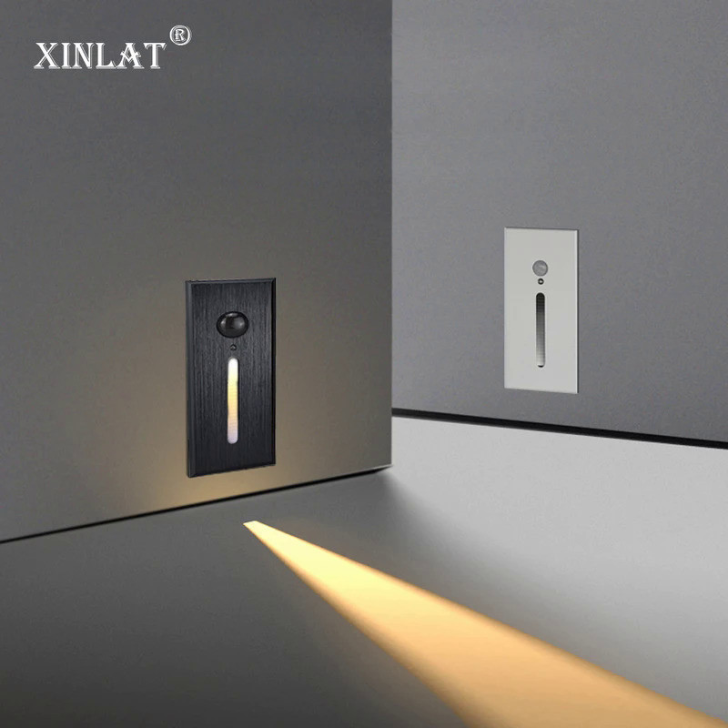 3W Smart LED Wall Light Luxurious Embedded Stair Lamp Indoor Decoration ...