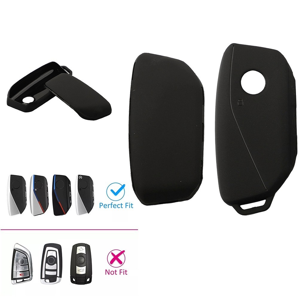 Matte Black Key Fob Case การป้องกันแบบเต็มลายนิ้วมือ ง่ายต่อการลบ ...