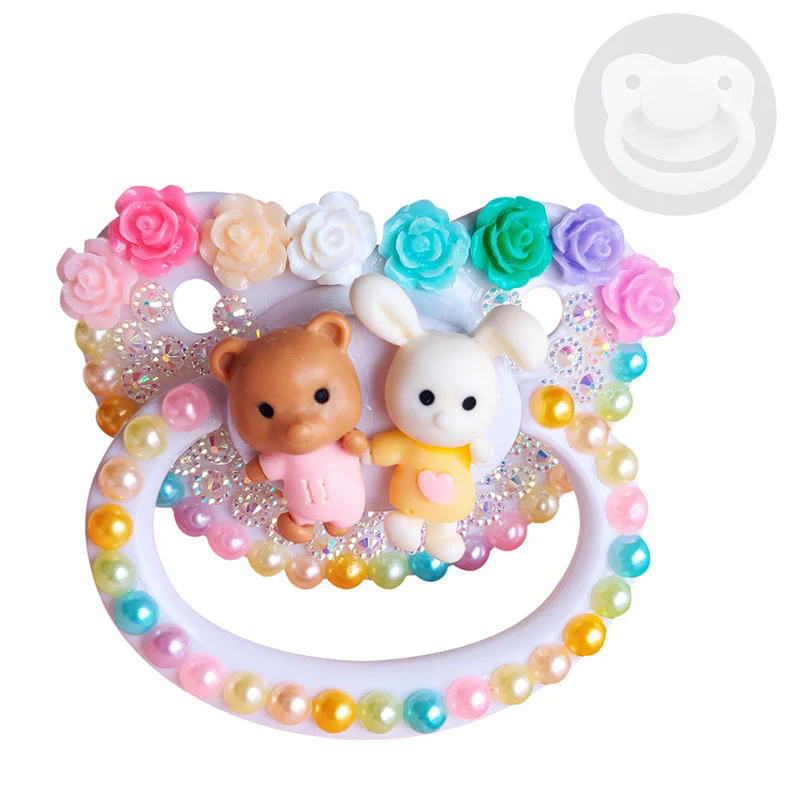 New Style DDLG Adult Pacifier Lovely Big Size Silicone Bear And Bunny ...