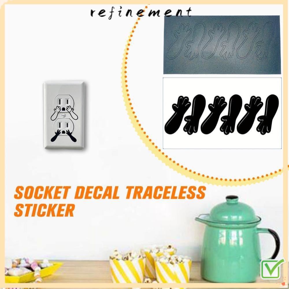 Refinement 6 คู่สติกเกอร์ซ็อกเก็ต, มือจัดแต่งทรงผม Modern Minimalism ...