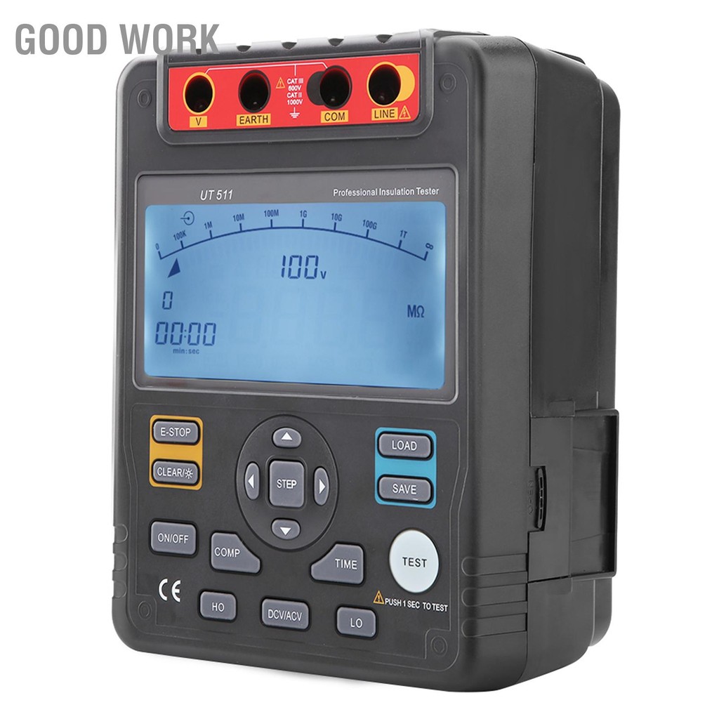 Good Work Uni T UT511 เครื่องทดสอบความต้านทานฉนวนดิจิตอลช่วงอัตโนมัติ ...