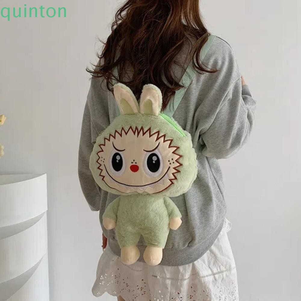 Quinton Labubu กระเป๋าเป้สะพายหลัง,อะนิเมะสายรัดปรับได้ Labubu Plush ...