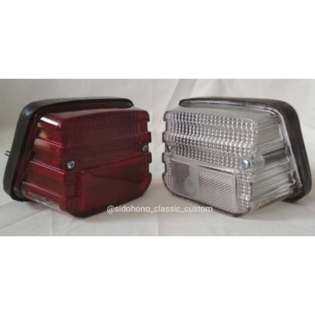 Merah PUTIH Honda win GL100 c700 โคมไฟหยุดไฟท้าย supercup สีแดงและสีขาว ...