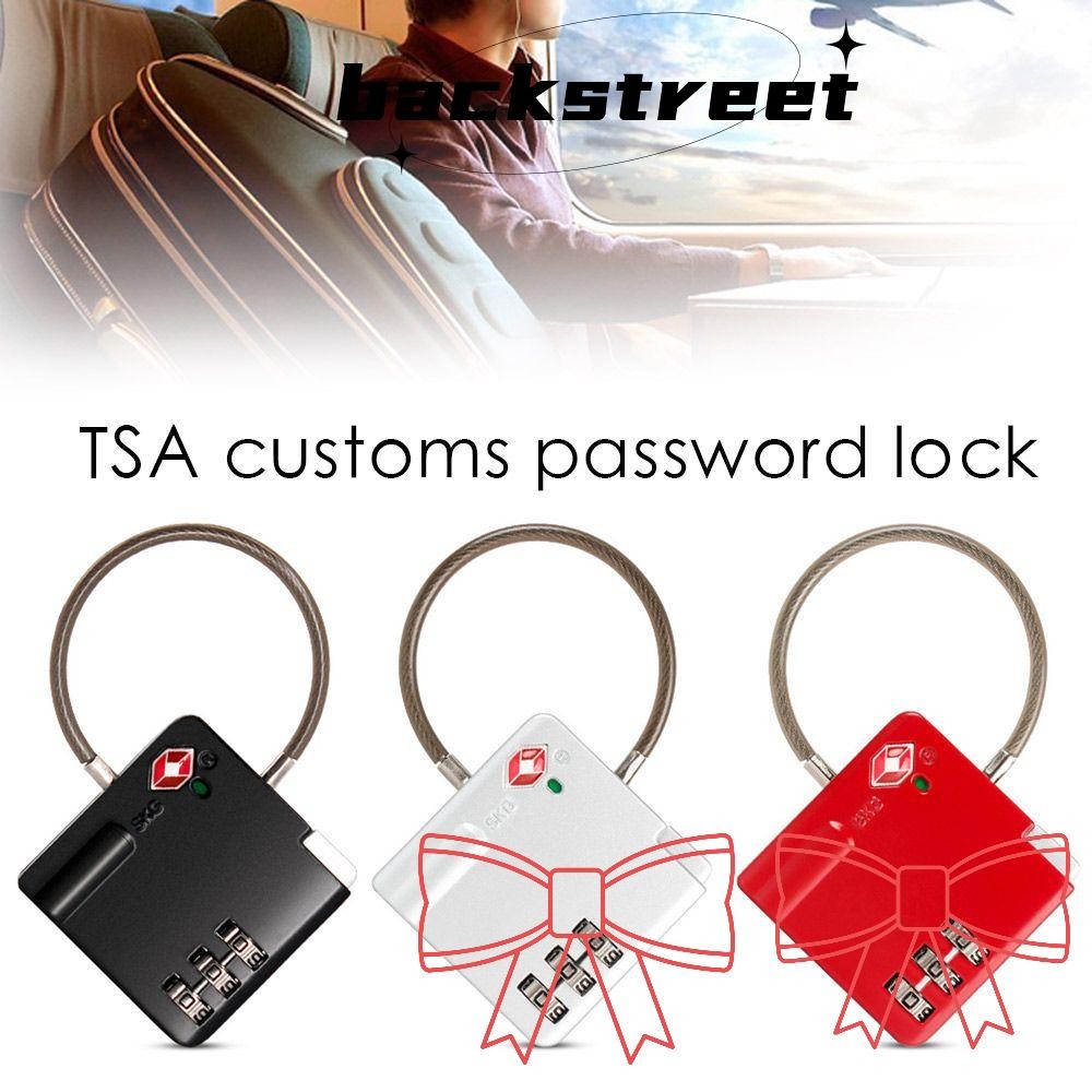 Backstagete TSA Customs Wire Lock Padlock กระเป๋าเดินทาง Weatherproof ...