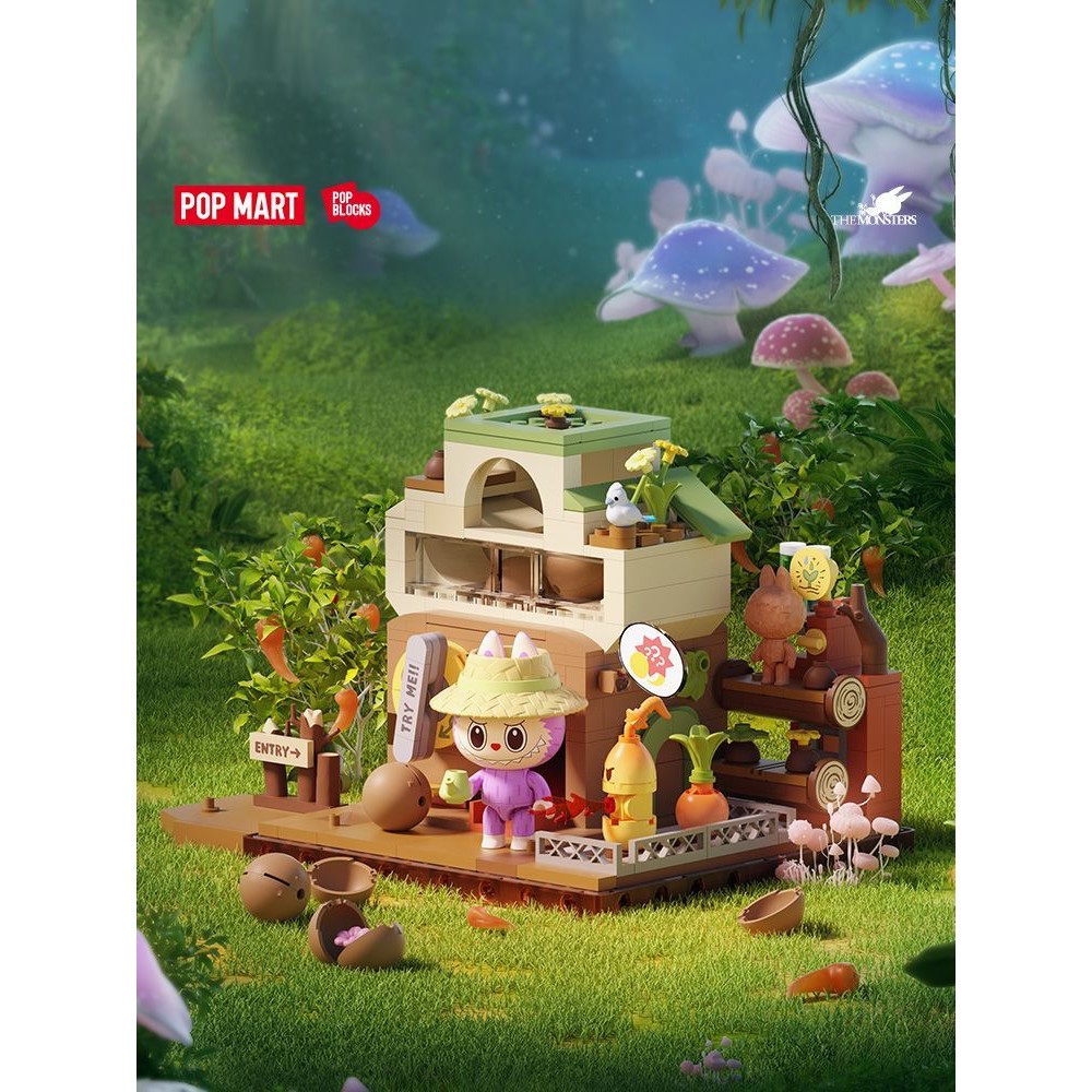 Bubble Mart labubu labubu The Monsters Forest Secret Base Building ...