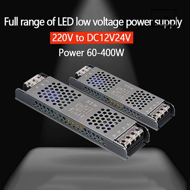 [TH] Lighg Transformer DC 12V/24V Power Supply Adapter Ultra Thin LED ...