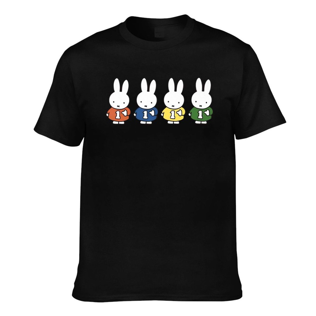 ผ้าฝ้ายแท้คุณภาพดี Miffy No 1 เสื้อยืดลําลองผู้ชาย | Shopee Thailand