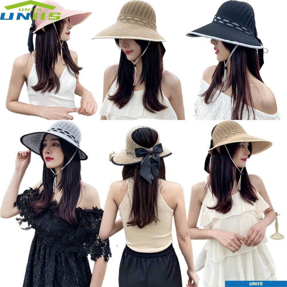 Uniis Buckets หมวก, หมวกชาวประมงกันแดดระบายอากาศ, หมวกทรงสูงที่ว่างเปล่าปีกกว้างปรับป้องกันรังสี ...