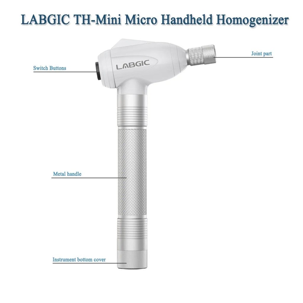 Labgic TH-Mini Micro Handheld Homgenizer พลาสติกสแตนเลสบด Rod เครื่องบดมือถือไฟฟ้ากระดาษทิชชู ...