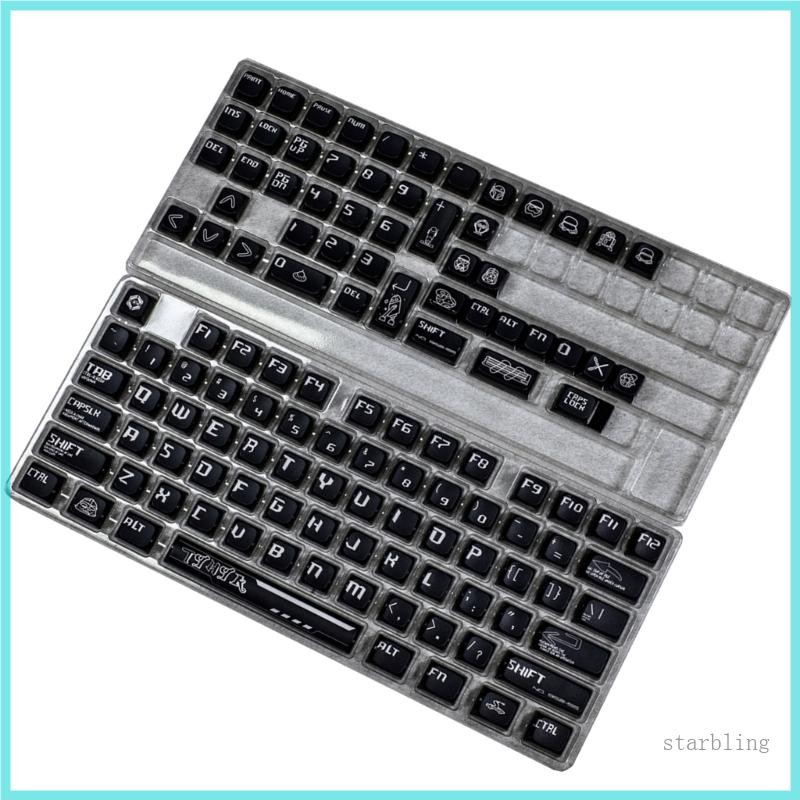 Star Keycaps PBT 122Keys MDA ความสูง Black Knight Theme Keycaps ปรับได้ ...
