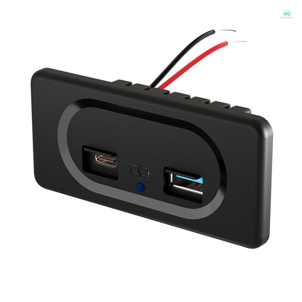 Yb Car charger12 Volt USB Socket with Cap, Dual Port Quick USB Charge ...