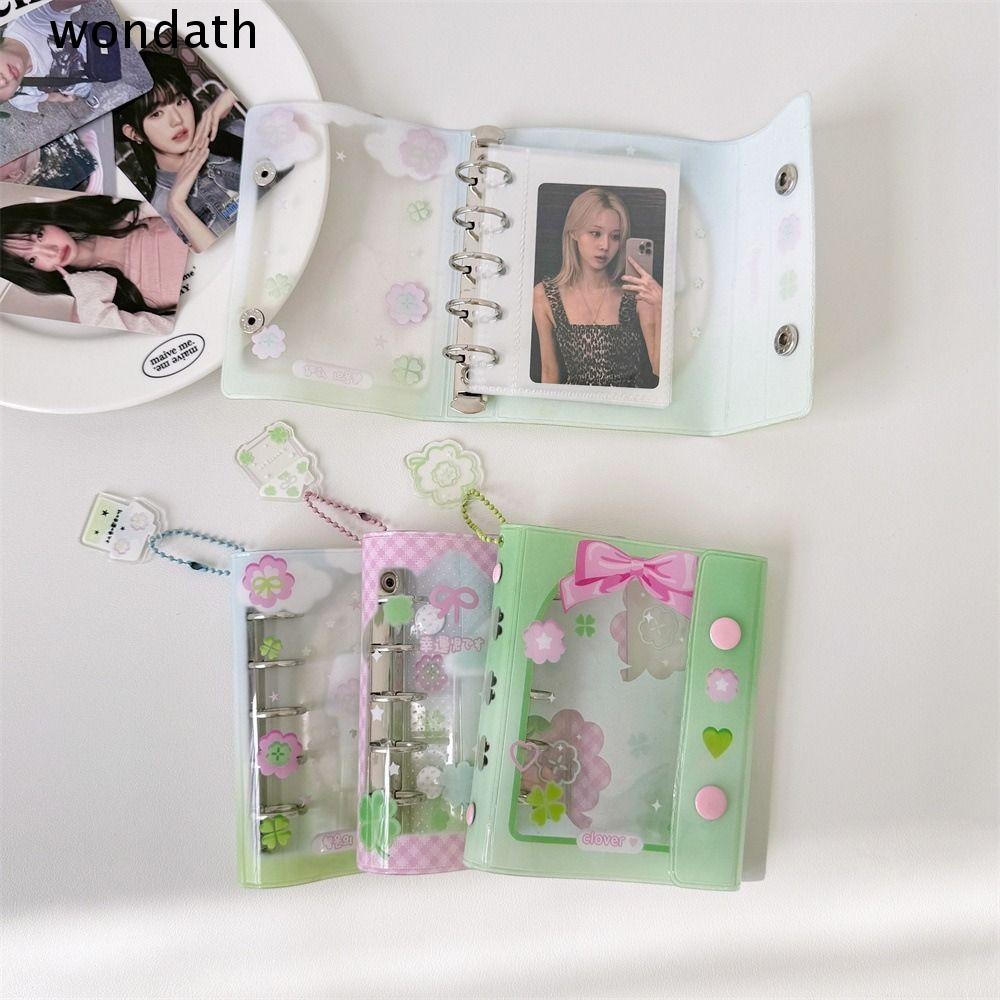 Wonda Photocards Binder, Four-leaf Clover การ์ตูนหลวม-leaf Photo Album, INS PVC Cover M5 การ์ด ...