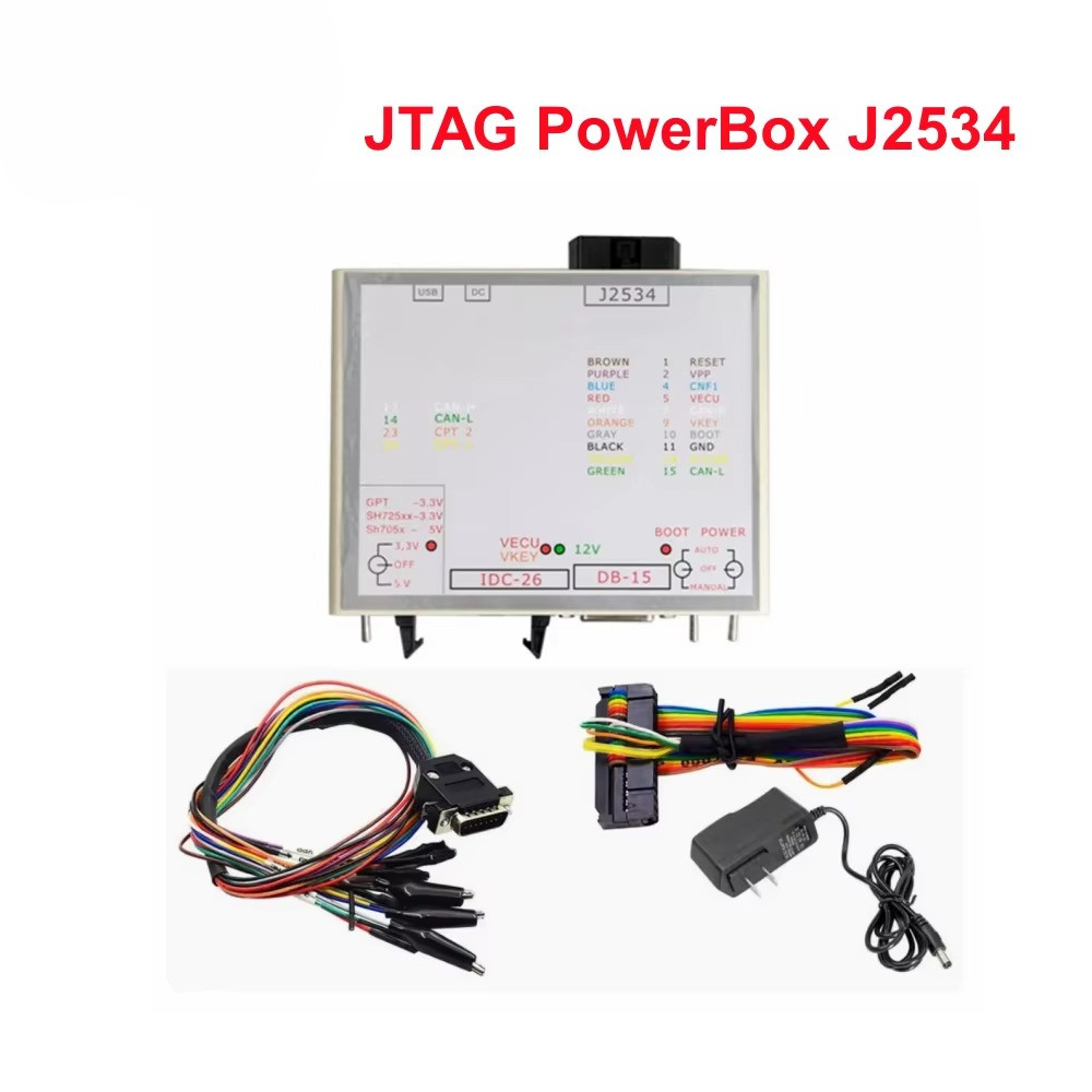 JTAG PowerBox Works Openport J2534 JTAG Power Box Connectors อะแดปเตอร์เต็มรูปแบบทํางาน 3 โหมด ...