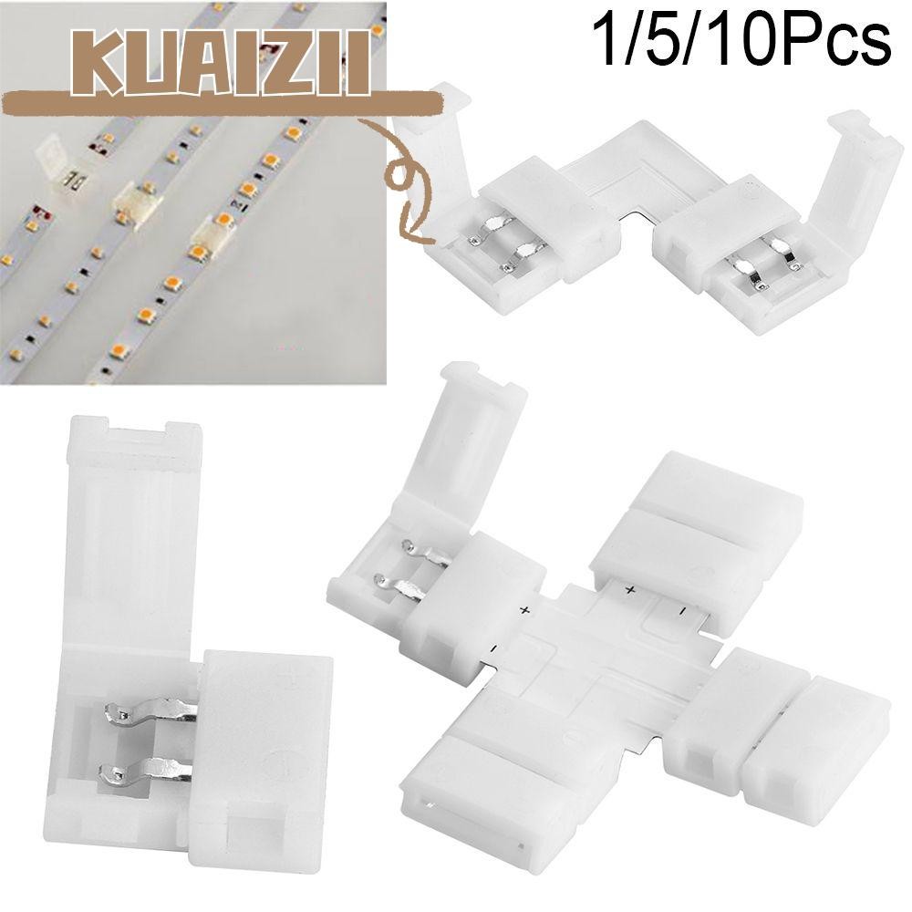 KUAIZII 1/5/10 ชิ้น LED Strip Connector Solderless Clip-on Coupler PCB ...