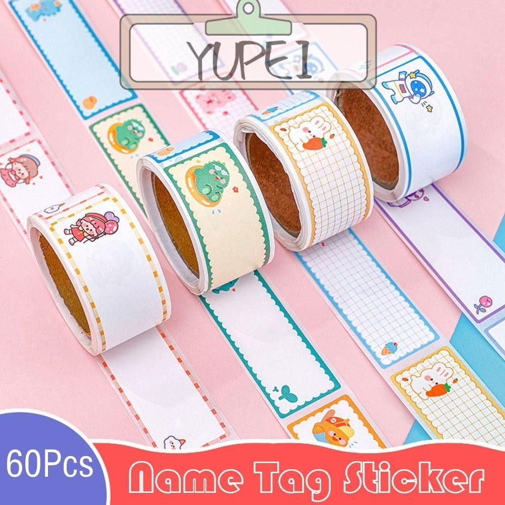 YUPEI 60 ชิ้น/ม้วนฉลากสติกเกอร์,เปล่าเขียนชื่อสติกเกอร์,สติกเกอร์แท็ก ...