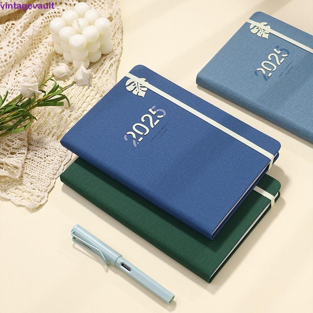Vintagevault 2025 Schedule Planner Notepad ภาษาอังกฤษ 12 เดือน A5 ...