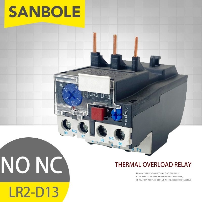 ⁂Thermal Overload Relay 1NO 1NC 10A Electric Motor Protection LR2-D13 D33 JR28-25 3693 ...