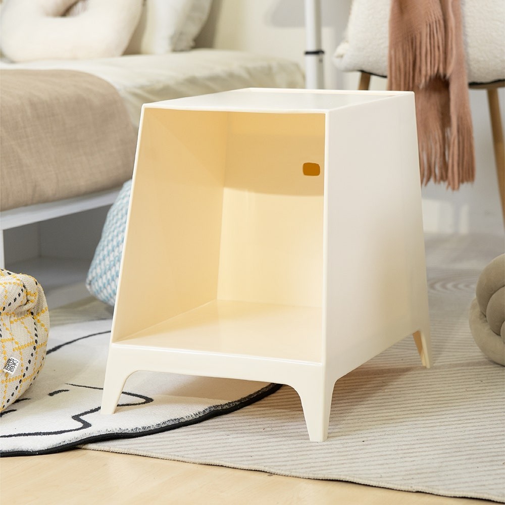 Koncept Furniture โต๊ะข้าง KC-PLAY รุ่น ROFY-D50/PP สีขาว (36x49x46 ซม. ...