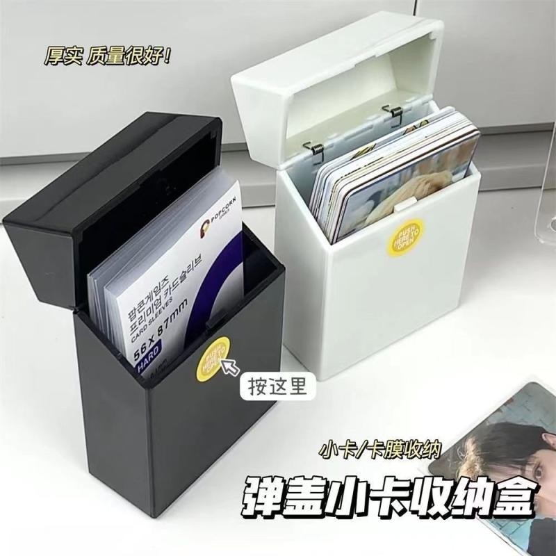 Ins Style Small Card Pop-up Storage Box diy Desktop Push-type Card Film ...