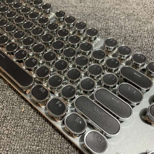 keycap keycaps แป้นพิมพ์เครื่องกลชุบ Punk Keycaps รอบสี่เหลี่ยมแบน ...