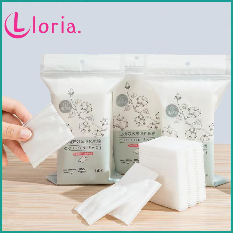 LORIA. COTTON WOOL PUFFS 50\120\222 แผ่น สำลีแผ่น และสำลีก้อนกลม ...
