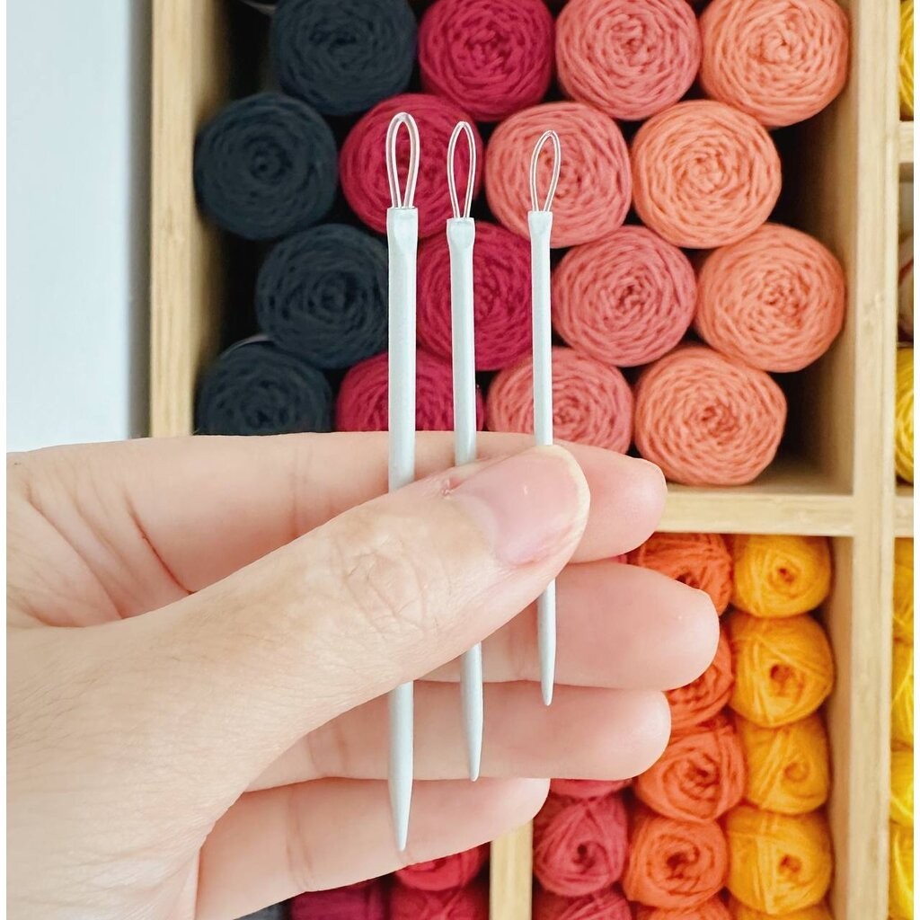 เข็มเก็บงานแบบรูเข็มยืดหยุ่น nylon eye wool needle ชุด 3 ชิ้น | Shopee ...