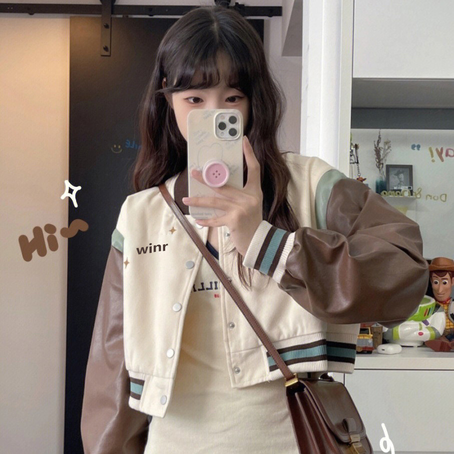 Motorcycle High Waist Jacket Women's Vintage Leather ...