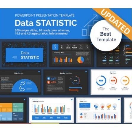 Data Statistic PowerPoint Presentation Template | Shopee Thailand
