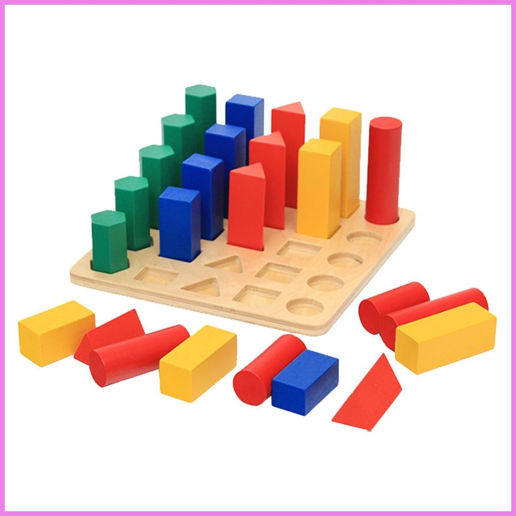 Shape Sorting Blocks จับคู่บล็อกรูปร่างสี Sorter รูปร่าง Sorter การ ...