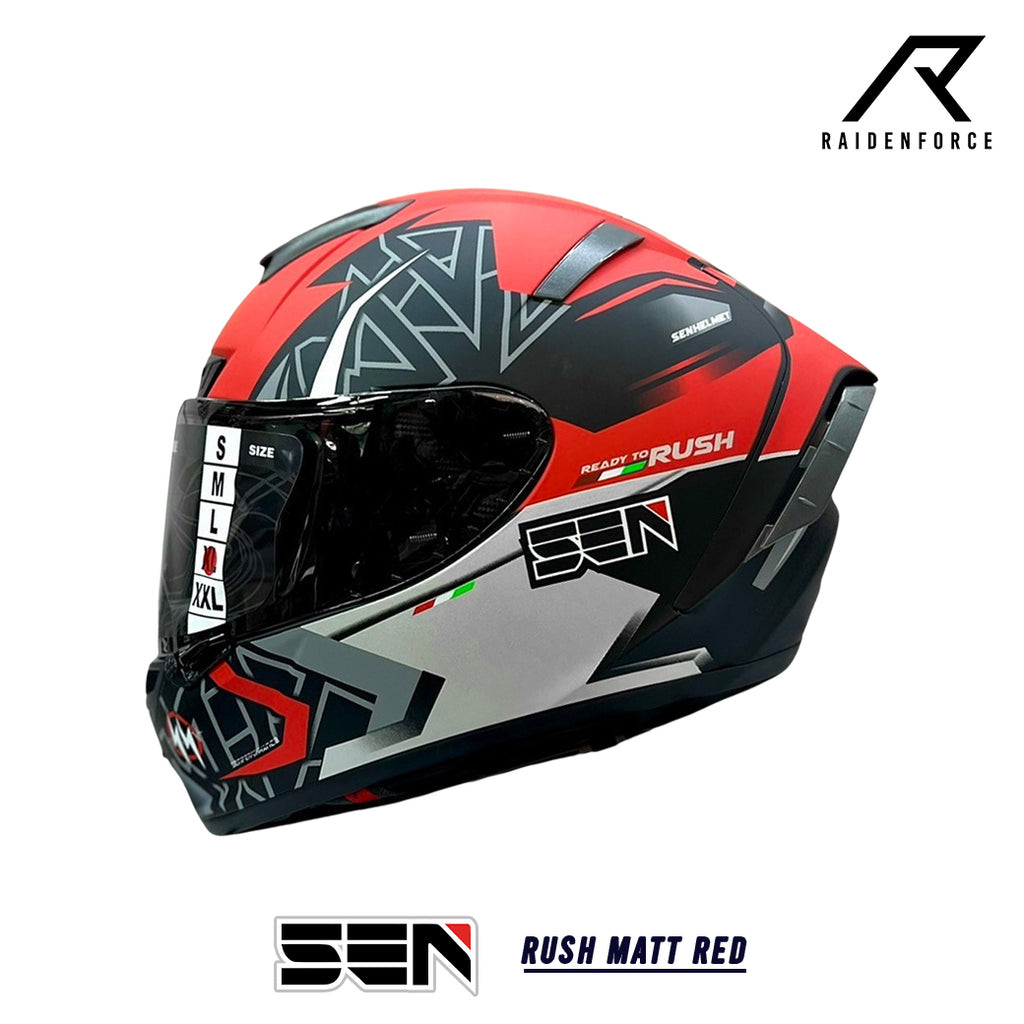 หมวกกันน็อค Sen Helmet Rush Matt red | Shopee Thailand