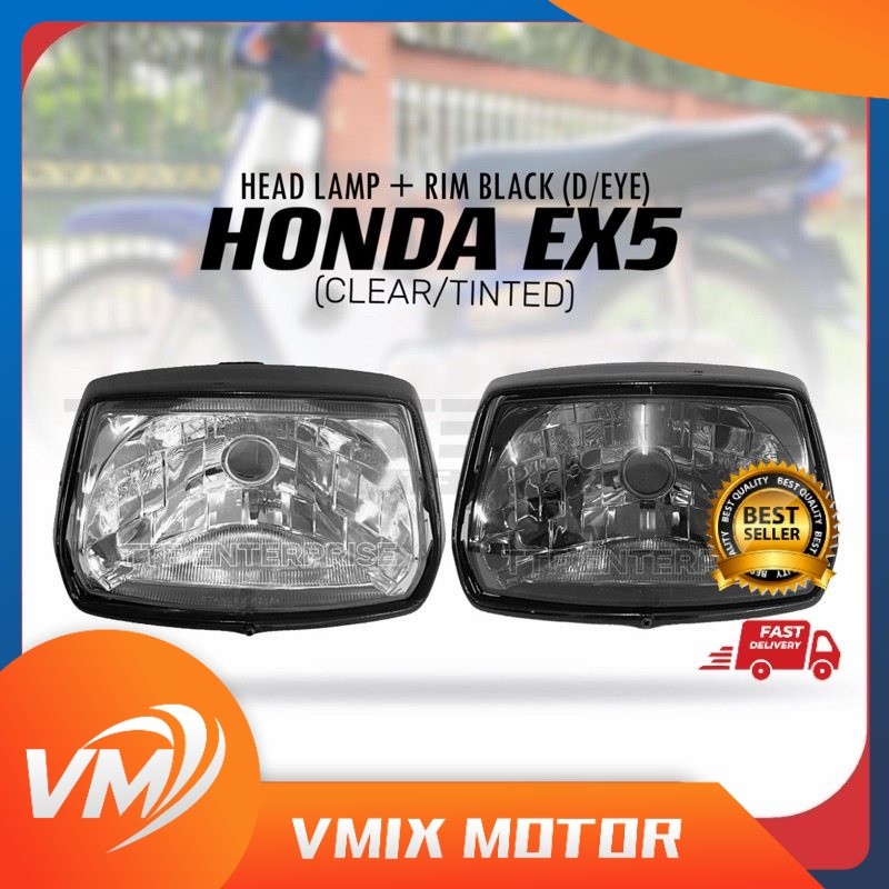 HONDA EX5 HEAD LAMP + RIM BLACK - D/EYE (TINTED/CLEAR) EX5 DREAM EX5 ...
