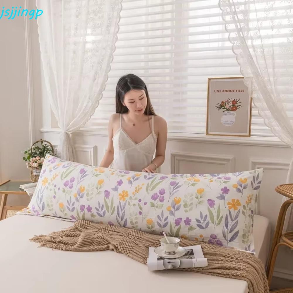 JSJJINGP ปลอกหมอนคู่รักดอกไม้, ปลอกหมอนเป็นมิตรกับผิวแบบขยาย, ผ้าฝ้ายสี่เหลี่ยมในครัวเรือนซักได้ ...