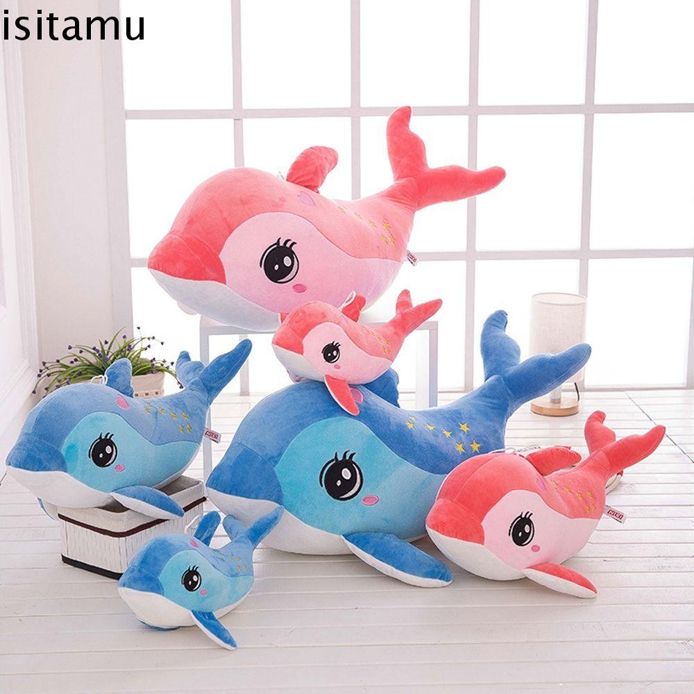 ISITAFT ตุ๊กตาสัตว์จําลองของเล่นตุ๊กตา Peluche Dolphin Life Nap หมอน ...