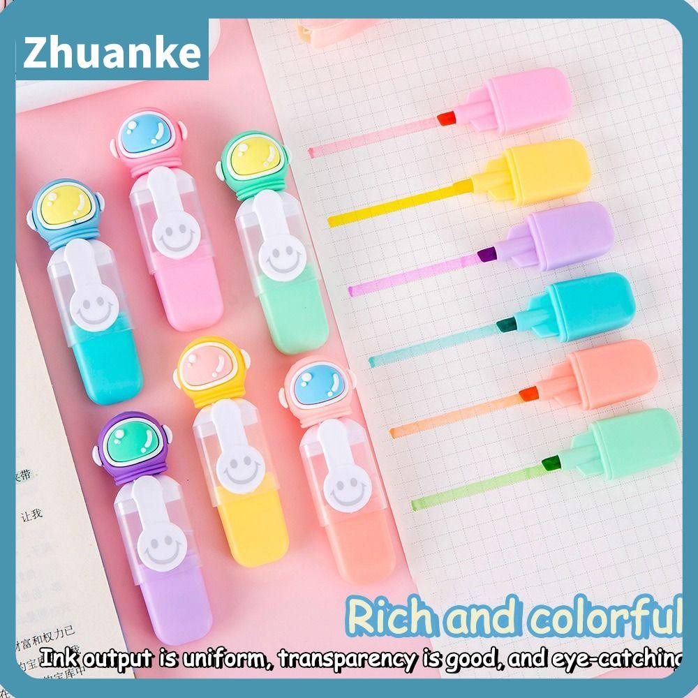 ZHUANKE 6 ชิ้น Highlighter, Capybara Graffiti DIY Marker ปากกา,ของขวัญ ...
