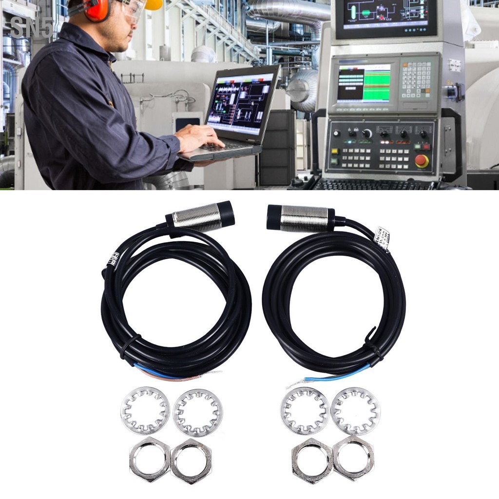 SN5 2 ชิ้น Induction Proximity Sensor DC สายปกติปิดการตรวจจับระยะทาง ...