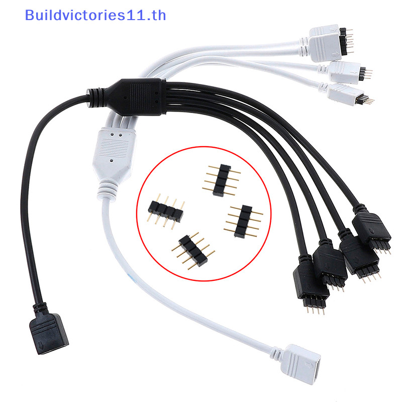Buildvictories11 4 Pin RGB LED Connector Cable 1 ถึง 3 RGB 4 Pin LED ...