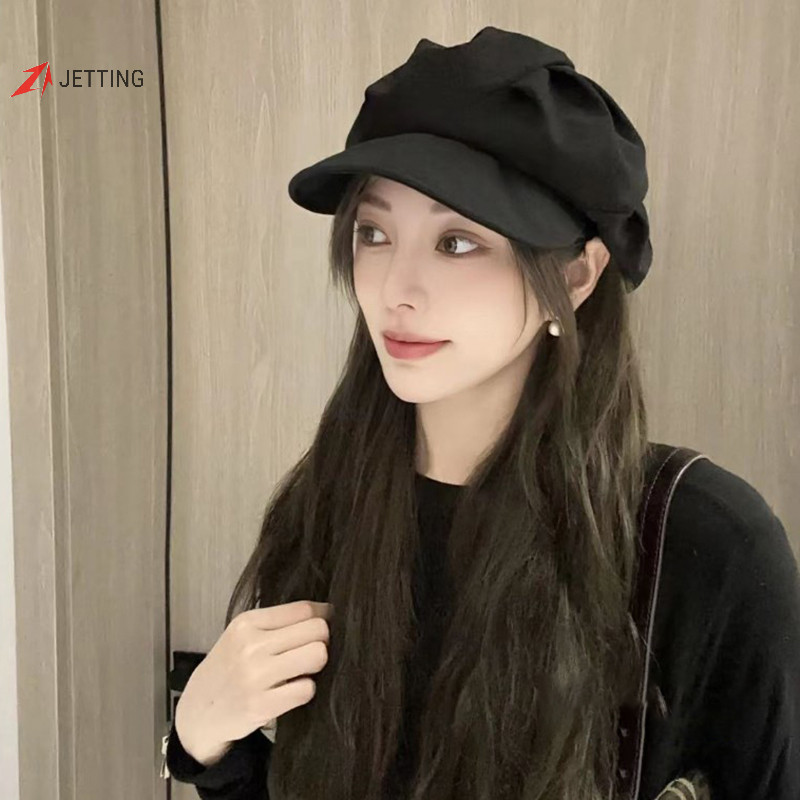 Jtth แปดเหลี่ยม Beret หมวกขนสัตว์ Newsboy หมวกผู้หญิง Cloud Street Brim ...