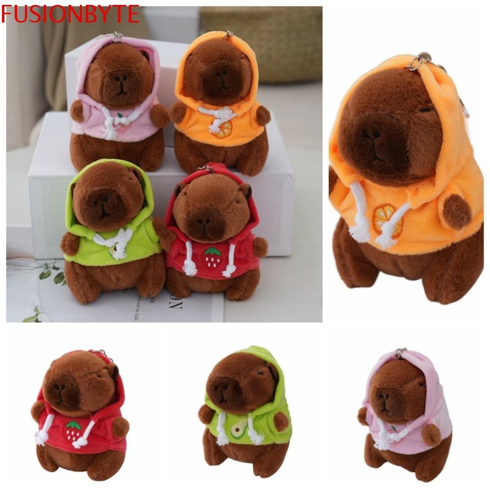 Fusionbyte Capybara ตุ๊กตาจี้,สวมใส่ Hoodies ตุ๊กตาตุ๊กตา Capybara พวงกุญแจ, ตุ๊กตาตุ๊กตาพวง ...