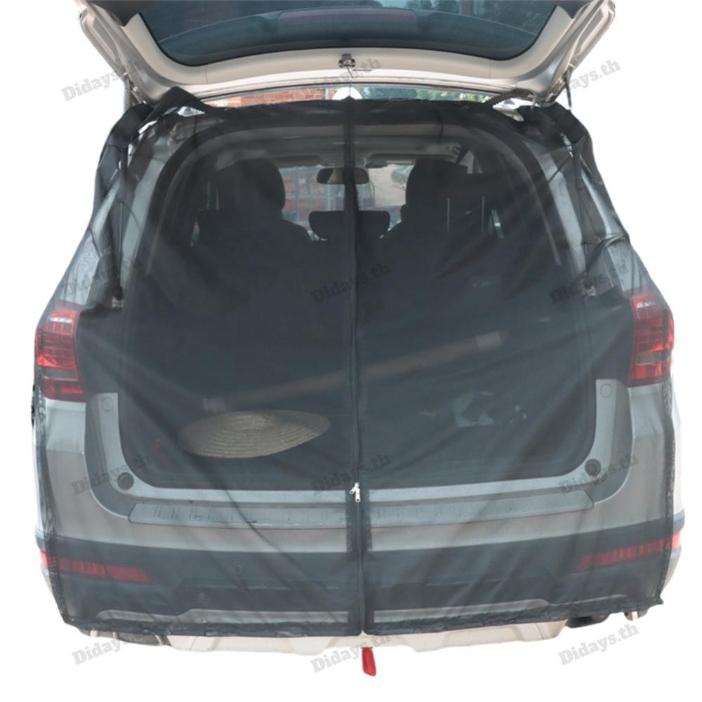 Magnetic Mount Car Tailgate Mesh Screen ปิดโดยซิปรถ Camping Mesh Screen ...