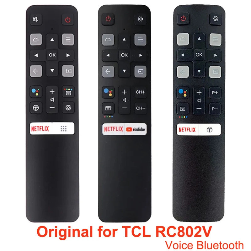 รีโมทคอนโทรล Original RC802V สําหรับ TCL สมาร์ททีวี Android Universal ...