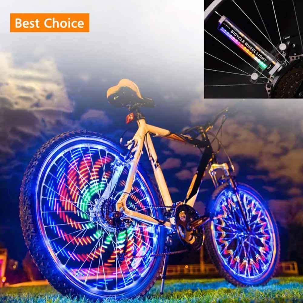 Bike Wheel Light, Bicycle Wheel LED Light Waterproof Spoke Lights RGB ...