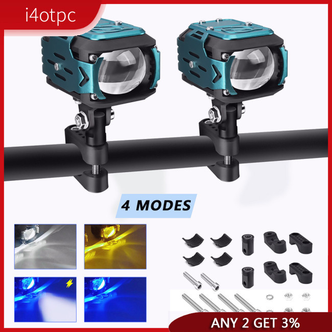 I4otpc 1 คู่ M14 LED เสริม Spotlight 180W 27000LM Super Bright 4 โหมดขับรถทํางานพร้อมวงเล็บ ...