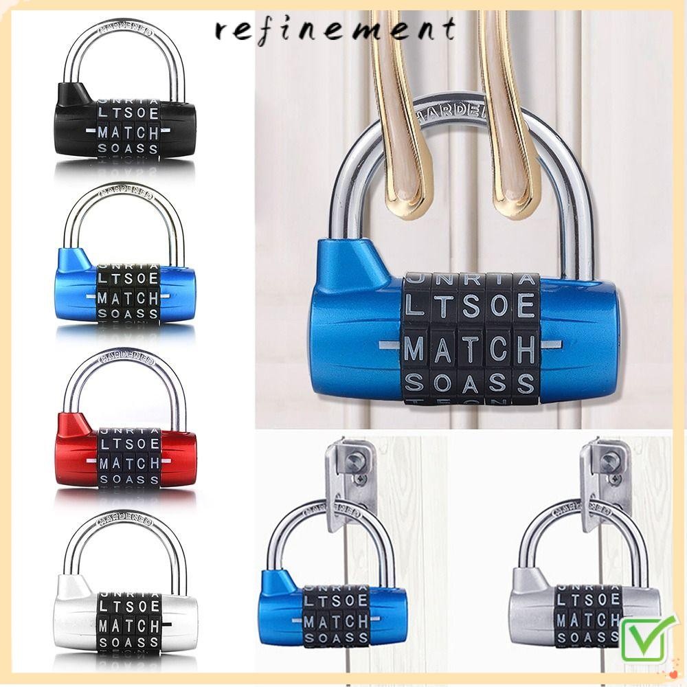 Refinement 5 Letter Combination Padlock Anti-Theft Travel สังกะสีอัล ...