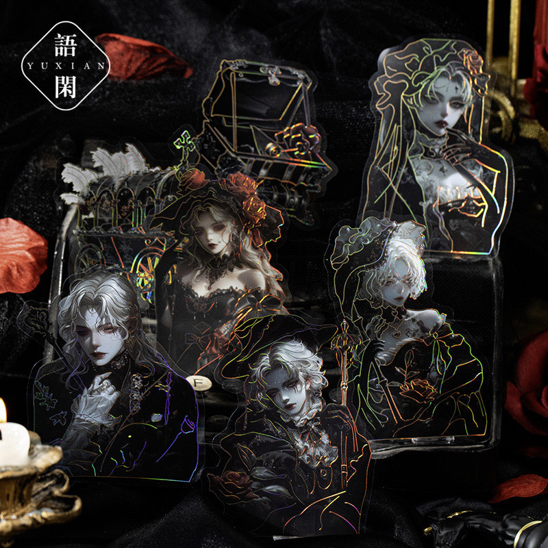 Pet ปั๊มร้อนแพ็คสติ๊กเกอร์ขนาดใหญ่ Gothic Legend Series ตัวละครวัสดุกัน ...
